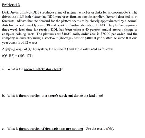 Problem 3 Disk Drives Limited Ddl Produces A Line