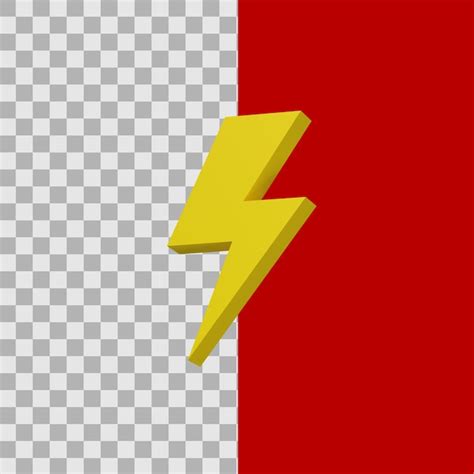 Premium Psd 3d Cute Lightning Bolt Sticker