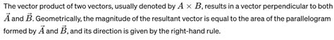 Understanding Vector Product Definition Formula Characteristics Examples And Applications