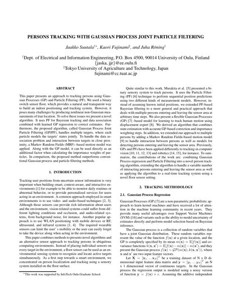 Download Pdf Persons Tracking With Gaussian Process Joint Particle
