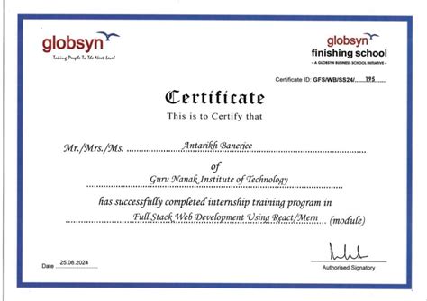 Antarikh Banerjee On Linkedin Webdevelopment Mernstack Certificate Fullstack