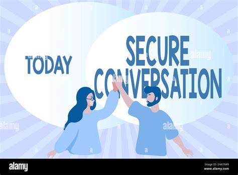 Text Caption Presenting Secure Conversation Business Idea Secured Encrypted Communication