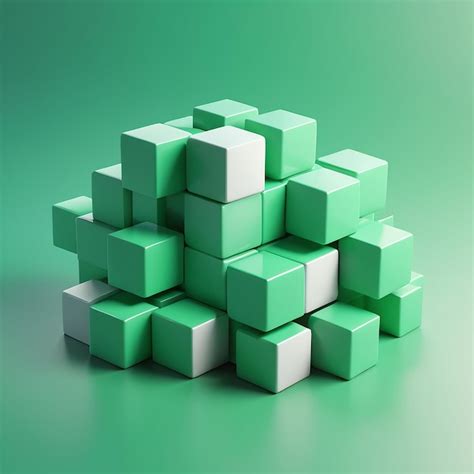 Abstract 3d Rendering Of Geometric Shapes A Composition In Dimensions Premium Ai Generated Image