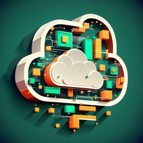 Premium Ai Image Cloud Computing Technology Illustration Created With