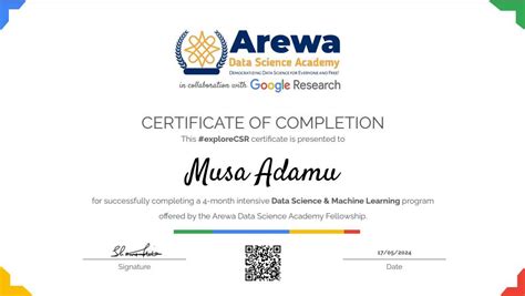 Musa Adamu The Arewa Data Science Academy Cohort 2