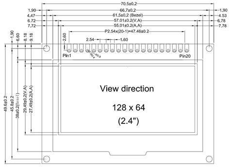 Oled 저소비전력 광시야각 고시인성 Oled모듈 24인치 Oled Spi I2c 올레드 디스플레이 128x64