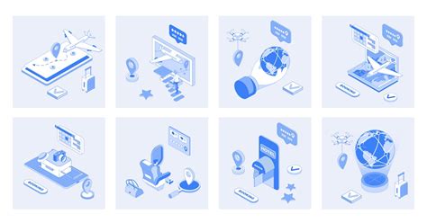 Booking Isometric Concepts Objects Ft 3d And Isometry Envato Elements