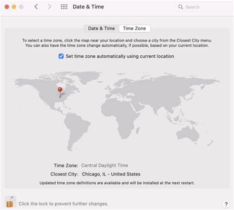 Updated Time Zone Information Available Fix • Macreports
