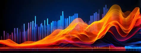 Dynamic Graph With Fluctuating Data Points In Vibrant Colors Stock