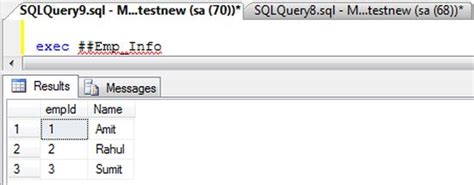 Temporary Stored Procedures In Sql Server