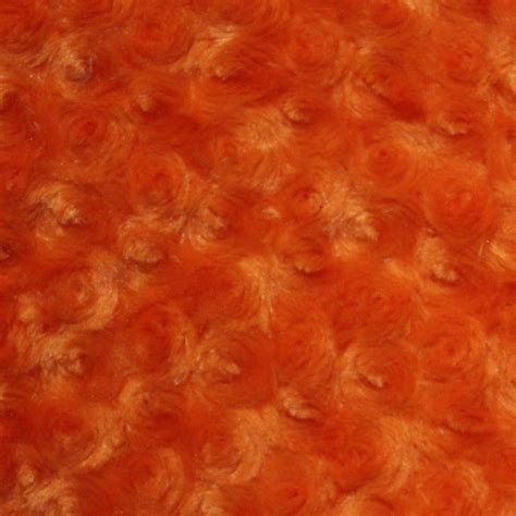 Swirl Rose Bud Fluff Minky Fur Fabric Sold By The Yard 58 60 Orange Etsy
