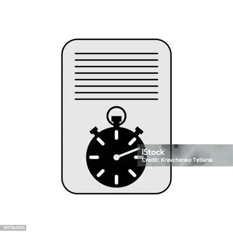 문서 스톱워치 아이콘입니다 벡터 일러스트 레이 션입니다 주당순이익 10 0명에 대한 스톡 벡터 아트 및 기타 이미지 0명 10 계기판 차량 부분 Istock