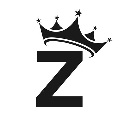 Letter Z Crown Logo For Beauty Fashion Star Elegant Luxury Sign