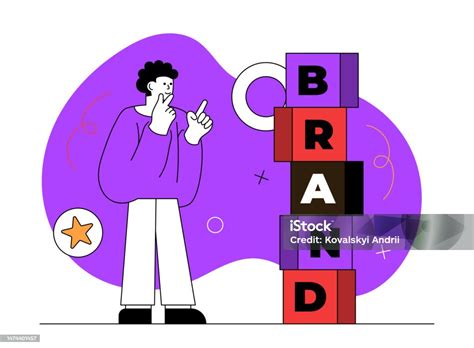 기업 아이덴티티 회사 로고 이름 만들기 디자이너와 마케터의 팀워크 브랜드 아이덴티티 명함 소셜 미디어 광고 개념 벡터 고립 된 개념 창조적 인 그림 0명에 대한 스톡 벡터