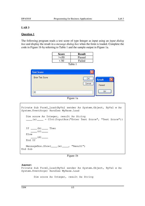 Lab3 Ans Solution Dpa5018 Programming For Business Applications Lab 3 Lab 3 Question 1 The