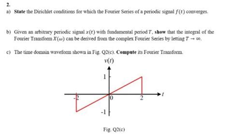 Solved A State The Dirichlet Conditions For Which The Chegg Com