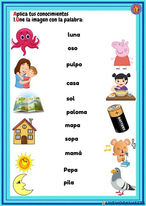 Palabras Con M P S L Worksheet Live Worksheets