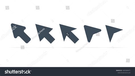 Vector Icon Set Computer Mouse Cursors Stock Vector Royalty Free 1695589471 Shutterstock