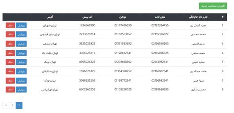 پروژه برنامه نویسی Aspnet Core دفترچه تلفن سفارش پروژه برنامه نویسی