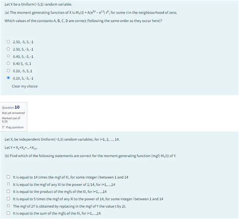 Solved Let X Be A Uniform −55 Random Variable A The