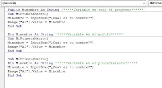 Declaración de Variables en VBA excel El blog de Luis Reyes