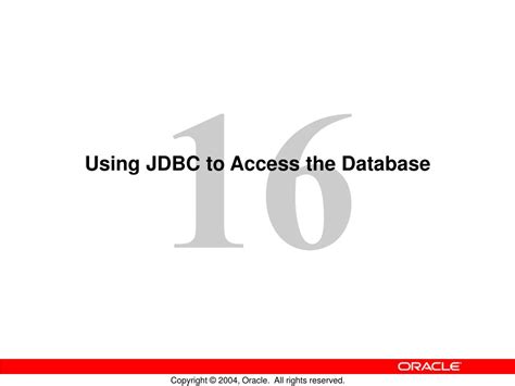 Ppt Jdbc Database Connectivity Tutorial Oracle Java Drivers