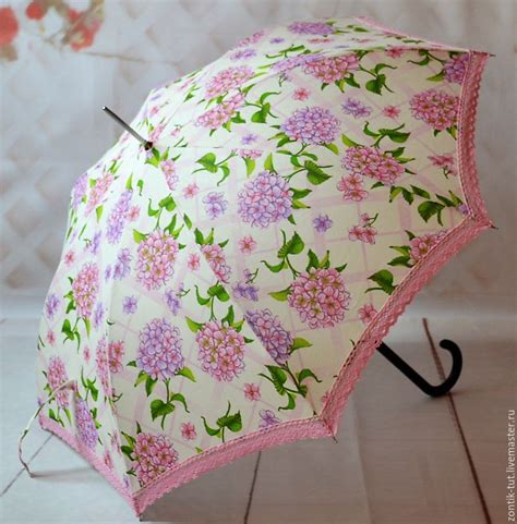 Купить Зонт от солнца Букет гортензий зонт подарок цветочный купить летний защита