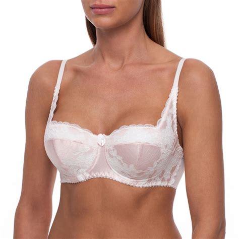 Bra By Fv Balconette Demi Lightly Padded Underwire Lace Balcony Half