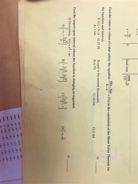 solved find the value or values of c that satisfy the