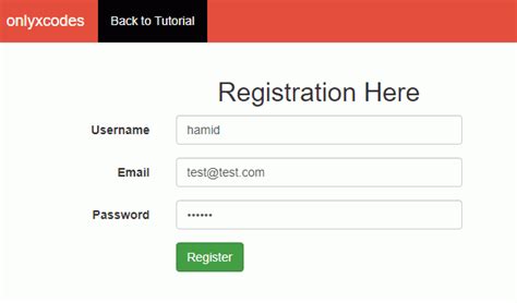 Enter Username Email And Password Data In The Registration Form