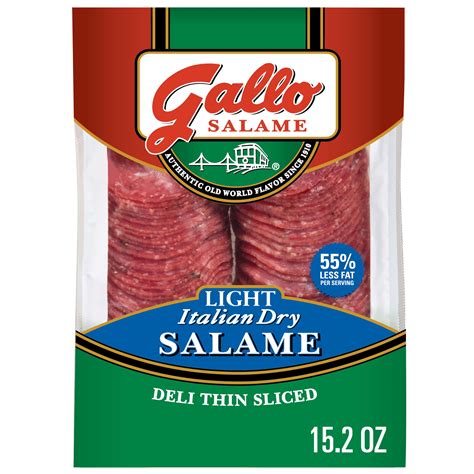 Gallo Salame Deli Thin Sliced Light Italian Dry Salami Sliced