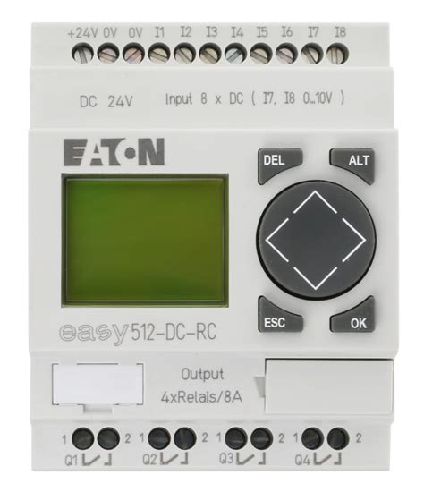 Easy512 Dc Rc Eaton Eaton Easy Logic Module 24 V Dc Relay 8 X Input 4 X Output With Display