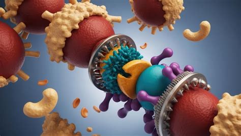 3d Molecular Interaction Illustration For Scientific And Educational Uses Premium Ai Generated