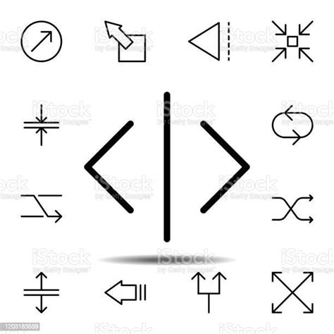 화살표 아이콘입니다 Ui 및 Ux 웹 사이트 또는 모바일 응용 프로그램에 대해 설정 화살표 아이콘의 간단한 얇은 라인 개요 벡터