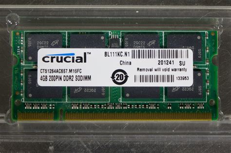 Crucial Gb Kit Gbx Ddr Mhz Pc Cl Sodimm Pin Notebook Memory Modules