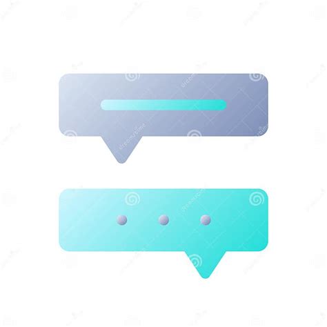 Communication With Chat Bot Flat Gradient Two Color Ui Icon Stock