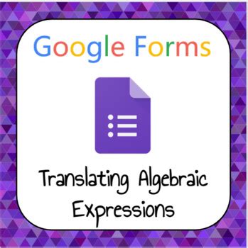 Translating Algebraic Expressions Google Forms Quiz By Middle School Queens