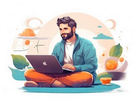 Premium Photo Man Computer Programmer Working At A Computer