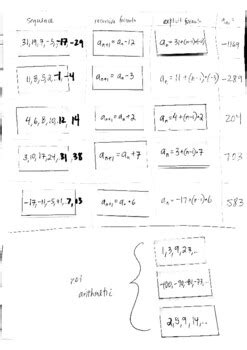 Arithmetic Sequences Recursive And Explicit Formula Matching By Seema Sharma