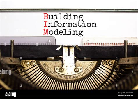 Bim Building Information Modeling Symbol Concept Words Bim Building