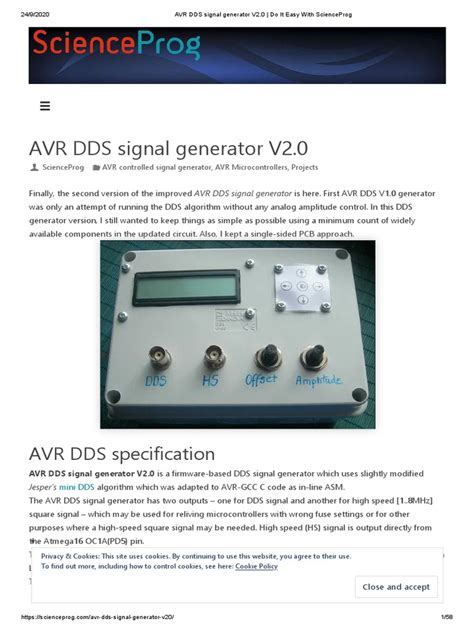 avr dds signal generator v2 0 do it easy with scienceprog pdf