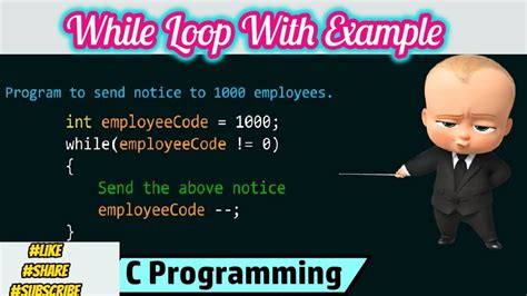While Loop With Example In C Programming Lesson 9 C Language