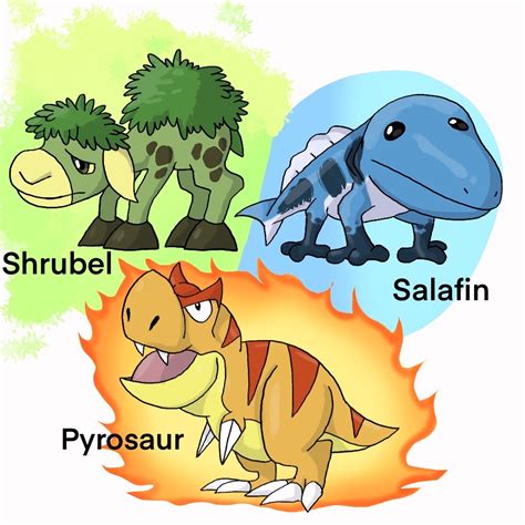 Prehistoric Fakemon Starters By Sloppymcslopp On Deviantart