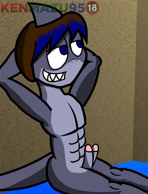 Rule 34 Abs Anthro Brown Hair Bruce Jaws Completely Nude Completely