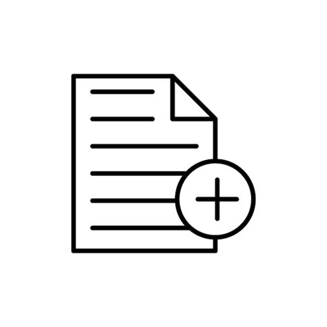 Premium Vector Add Document Icon