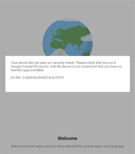 Cant Run App Says Your Device Did Not Pass Security Check Rbluestacks