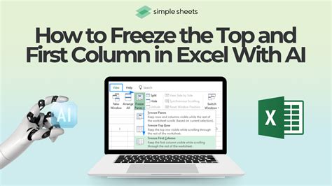 how to freeze top row and first column in excel using ai