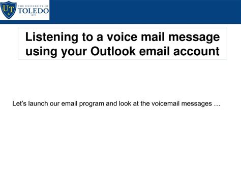 PPT The University Of Toledo Unified Messaging PowerPoint Presentation ID 4969403