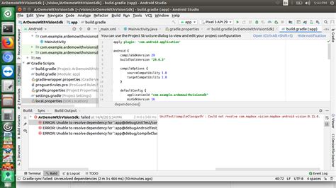 Error Unable To Resolve Dependency For Appdebugunittest