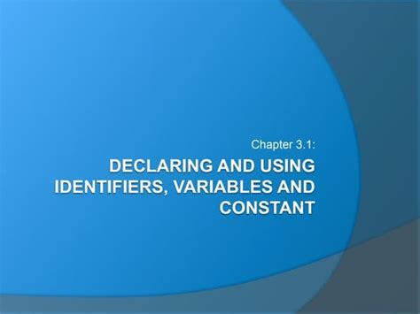 Program Logic Formulation Pptx